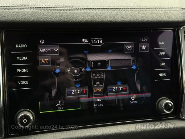Серый Шкода Kodiaq 2022 в Пярну, объемом двигателя 1.50 л и пробегом 76 тыс. км за 27900 €, фото 10 на AUTOMOTO.COM.LV