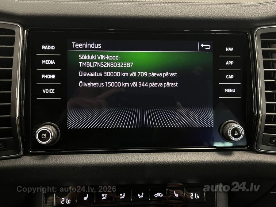 Grey Skoda Kodiaq 2022 in Tallinn, with an engine capacity of 2.00 L and mileage of 228 thousand km for 21000 €, photo 24 on AUTOMOTO.COM.LV