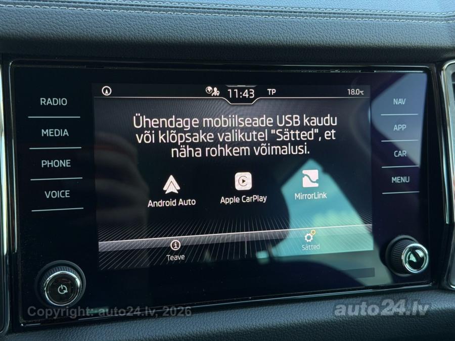 Pelēks Skoda Kodiaq 2022 Pērnava, ar dzinēja tilpumu 2.00 L un nobraukumu 118 tūkst. km par 29950 €, foto 16 vietnē AUTOMOTO.COM.LV