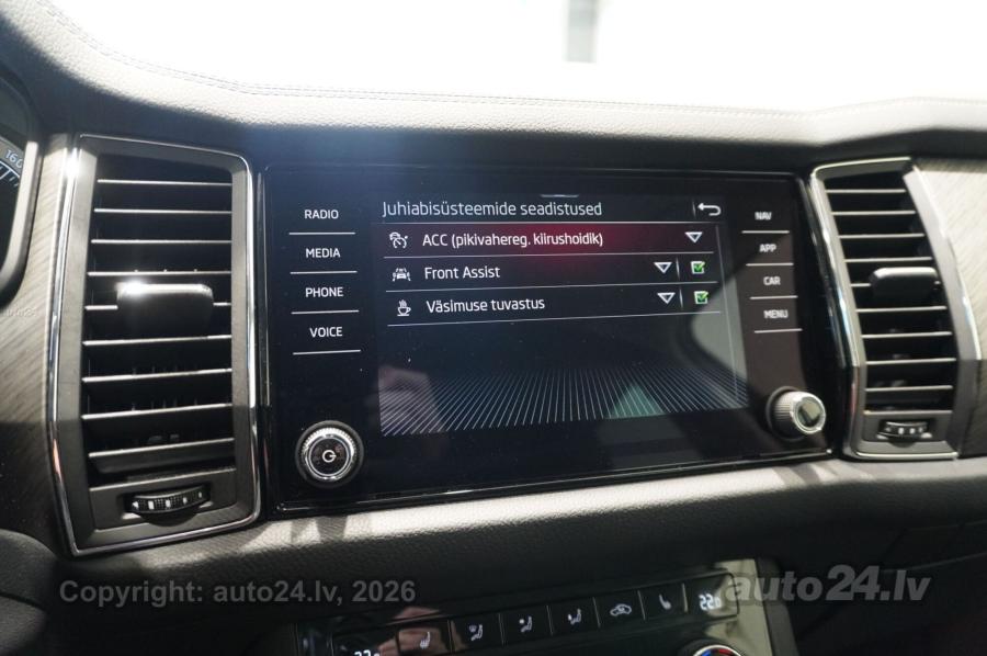 Grey Skoda Kodiaq 2022 in Tallinn, with an engine capacity of 1.50 L and mileage of 41 thousand km for 25900 €, photo 19 on AUTOMOTO.COM.LV
