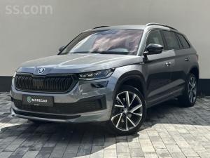 Grey Skoda Kodiaq 2022 in Riga, with an engine capacity of 2.00 L and mileage of 93 thousand km for 29950 €, photo  on AUTOMOTO.COM.LV