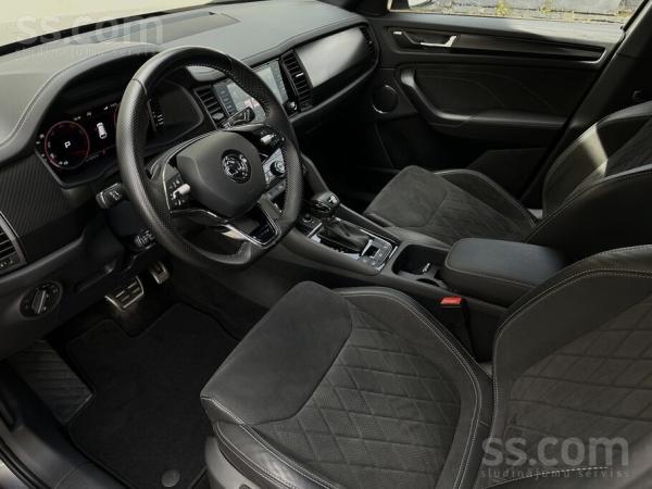 Grey Skoda Kodiaq 2022 in Riga, with an engine capacity of 2.00 L and mileage of 93 thousand km for 29950 €, photo 7 on AUTOMOTO.COM.LV