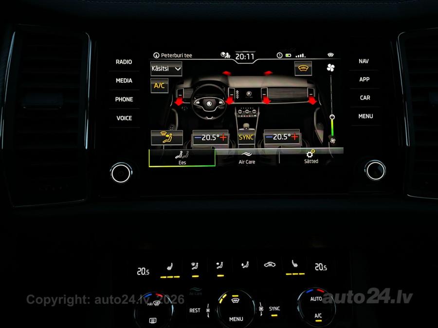 Pelēks Skoda Kodiaq 2022 Tallina, ar dzinēja tilpumu 2.00 L un nobraukumu 125 tūkst. km par 27900 €, foto 15 vietnē AUTOMOTO.COM.LV