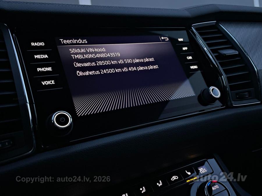 Pelēks Skoda Kodiaq 2022 Tallina, ar dzinēja tilpumu 2.00 L un nobraukumu 125 tūkst. km par 27900 €, foto 30 vietnē AUTOMOTO.COM.LV