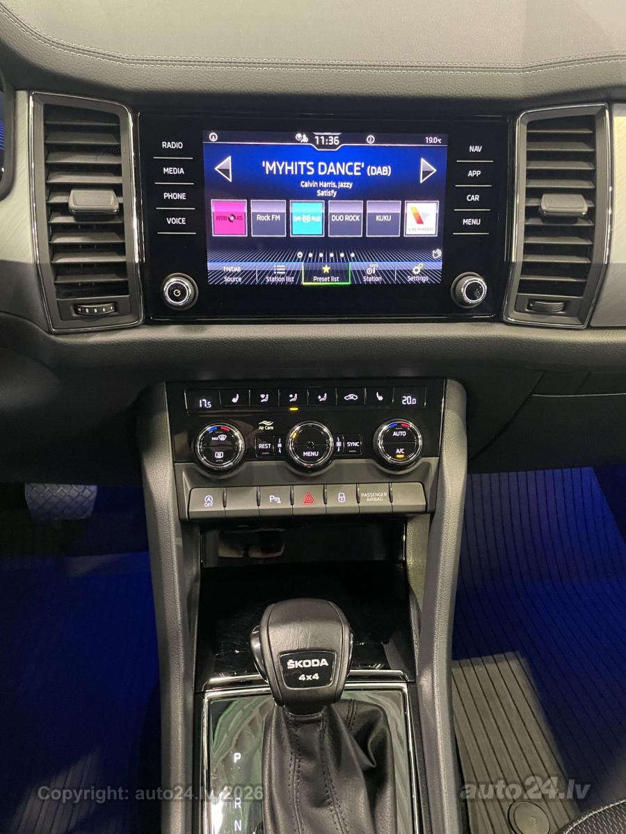 Grey Skoda Kodiaq 2023 in Tallinn, with an engine capacity of 2.00 L and mileage of 72 thousand km for 28990 €, photo 17 on AUTOMOTO.COM.LV