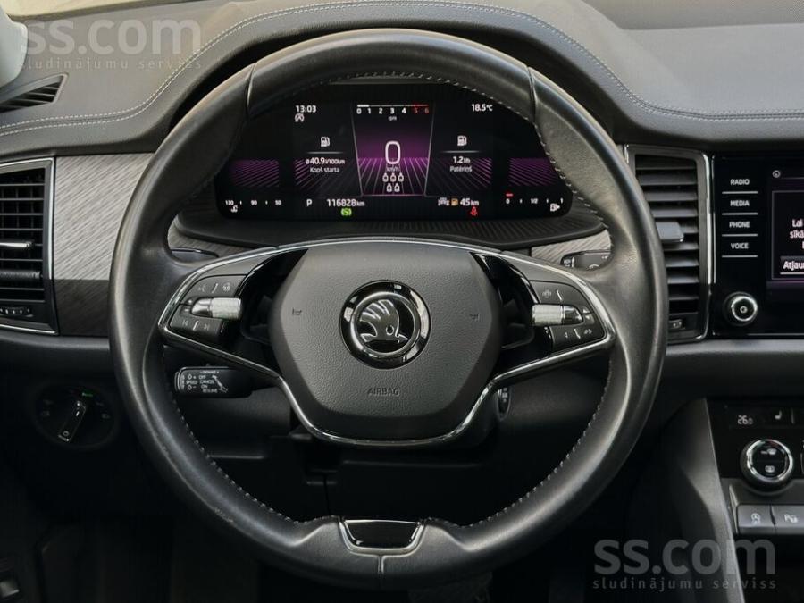 Pelēks Skoda Kodiaq 2023 Rīga, ar dzinēja tilpumu 2.00 L un nobraukumu 117 tūkst. km par 24550 €, foto 26 vietnē AUTOMOTO.COM.LV