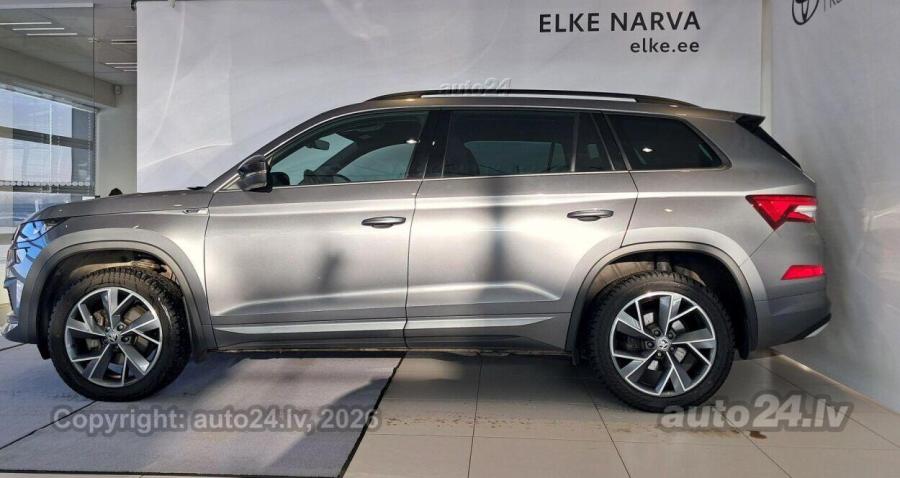 Grey Skoda Kodiaq 2024 in Narva, with an engine capacity of 1.97 L and mileage of 31 thousand km for 40490 €, photo 4 on AUTOMOTO.COM.LV
