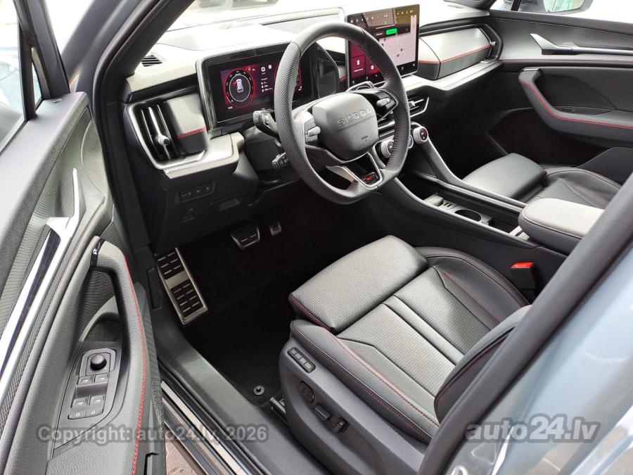 Grey Skoda Kodiaq 2026 in Tartu, with an engine capacity of 2.00 L and mileage of 6 thousand km for 55900 €, photo 5 on AUTOMOTO.COM.LV