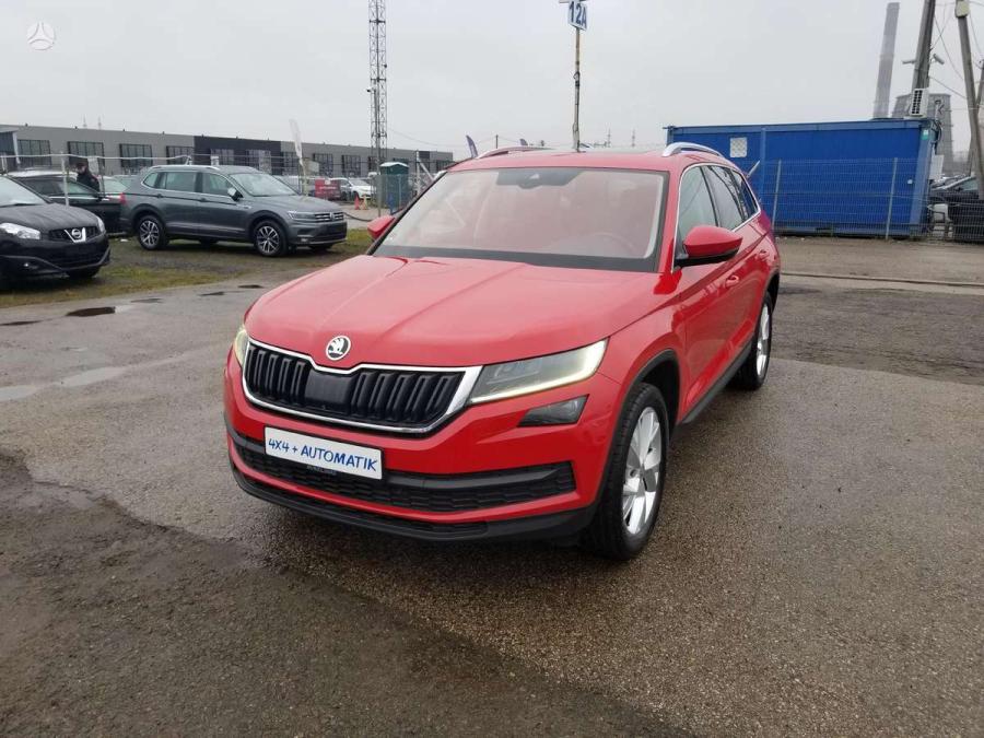Red Skoda Kodiaq 2017 in Kaunas, with an engine capacity of 1.98 L and mileage of 330 thousand km for 13300 €, photo 1 on AUTOMOTO.COM.LV
