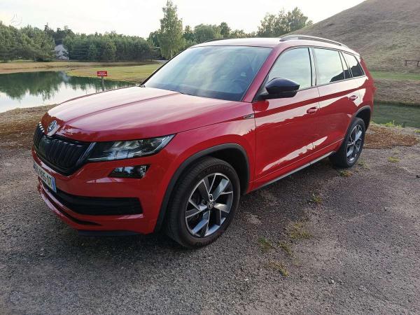 Sarkans Skoda Kodiaq 2018 Tauragė, ar dzinēja tilpumu 1.97 L un nobraukumu 240 tūkst. km par 16900 €, foto  vietnē AUTOMOTO.COM.LV