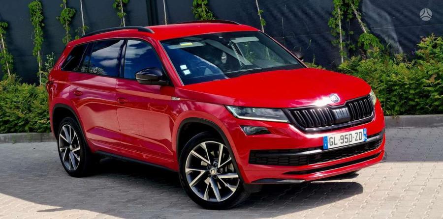 Красный Шкода Kodiaq 2019 в Вильнюс, объемом двигателя 1.97 л и пробегом 215 тыс. км за 17650 €, фото 1 на AUTOMOTO.COM.LV