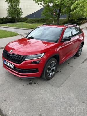 Red Skoda Kodiaq 2020 in Riga, with an engine capacity of 2.00 L and mileage of 134 thousand km for 22400 €, photo  on AUTOMOTO.COM.LV