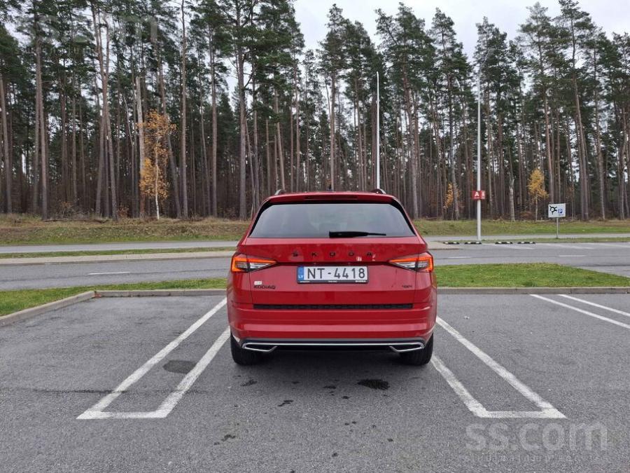 Красный Шкода Kodiaq 2021 в Рига, объемом двигателя 2.00 л и пробегом 78 тыс. км за 26249 €, фото 5 на AUTOMOTO.COM.LV