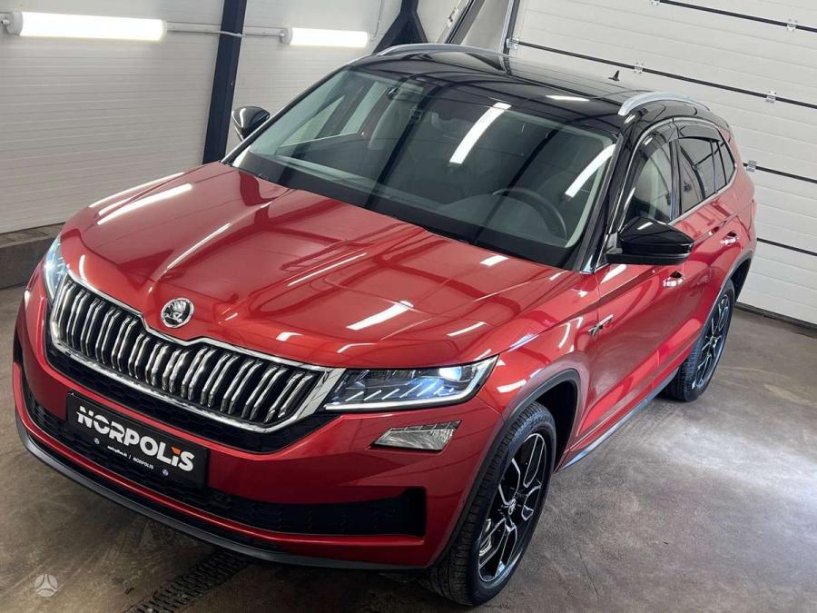 Красный Шкода Kodiaq 2021 в Вильнюс, объемом двигателя 1.98 л и пробегом 83 тыс. км за 22800 €, фото 7 на AUTOMOTO.COM.LV
