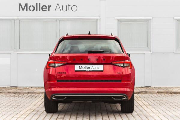 Red Skoda Kodiaq 2021 in Ventspils, with an engine capacity of 2.00 L and mileage of 143 thousand km for 28650 €, photo 4 on AUTOMOTO.COM.LV