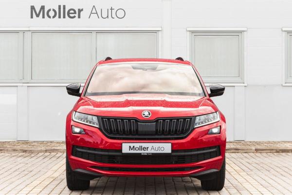 Red Skoda Kodiaq 2021 in Ventspils, with an engine capacity of 2.00 L and mileage of 143 thousand km for 28650 €, photo 8 on AUTOMOTO.COM.LV