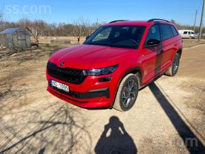 Sarkans Skoda Kodiaq 2022 Ogre, ar dzinēja tilpumu 2.00 L un nobraukumu 100 tūkst. km par 26500 €, foto  vietnē AUTOMOTO.COM.LV