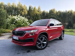 Red Skoda Kodiaq 2022 in Valmiera, with an engine capacity of 2.00 L and mileage of 73 thousand km for 30500 €, photo  on AUTOMOTO.COM.LV