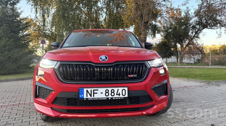 Red Skoda Kodiaq 2022 in Riga, with an engine capacity of 2.00 L and mileage of 95 thousand km for 34900 €, photo 3 on AUTOMOTO.COM.LV