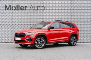 Red Skoda Kodiaq 2022 in Marupe, with an engine capacity of 2.00 L and mileage of 97 thousand km for 32450 €, photo  on AUTOMOTO.COM.LV