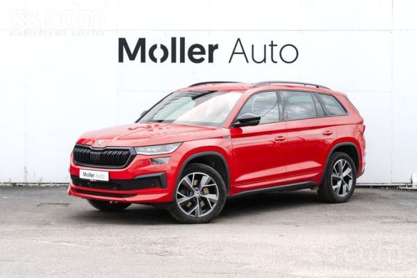 Red Skoda Kodiaq 2023 in Riga, with an engine capacity of 2.00 L and mileage of 73 thousand km for 33450 €, photo 1 on AUTOMOTO.COM.LV