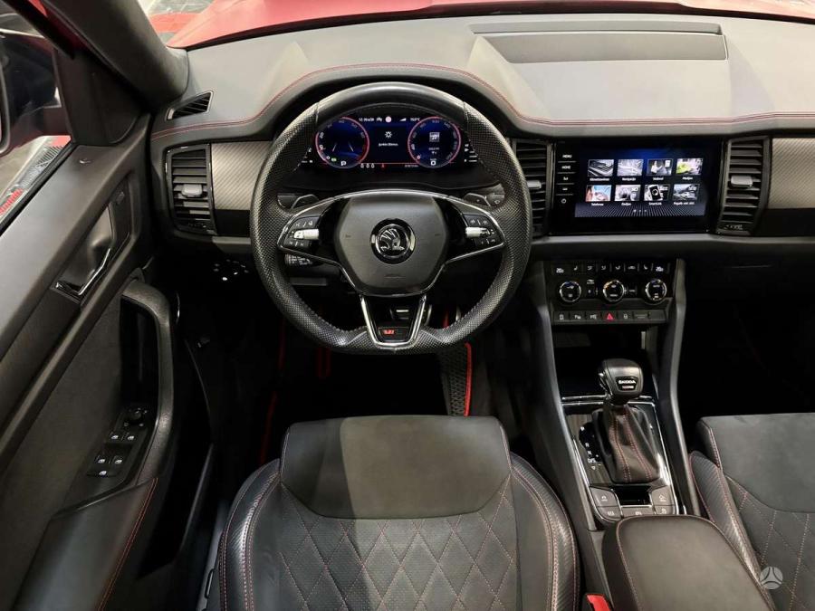 Red Skoda Kodiaq 2023 in Vilnius, with an engine capacity of 1.98 L and mileage of 82 thousand km for 39990 €, photo 21 on AUTOMOTO.COM.LV