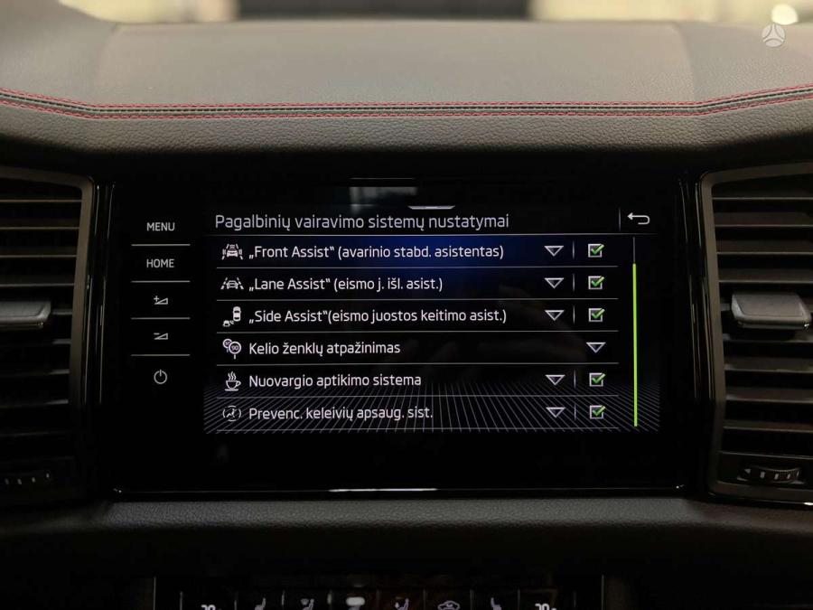 Red Skoda Kodiaq 2023 in Vilnius, with an engine capacity of 1.98 L and mileage of 82 thousand km for 39990 €, photo 30 on AUTOMOTO.COM.LV