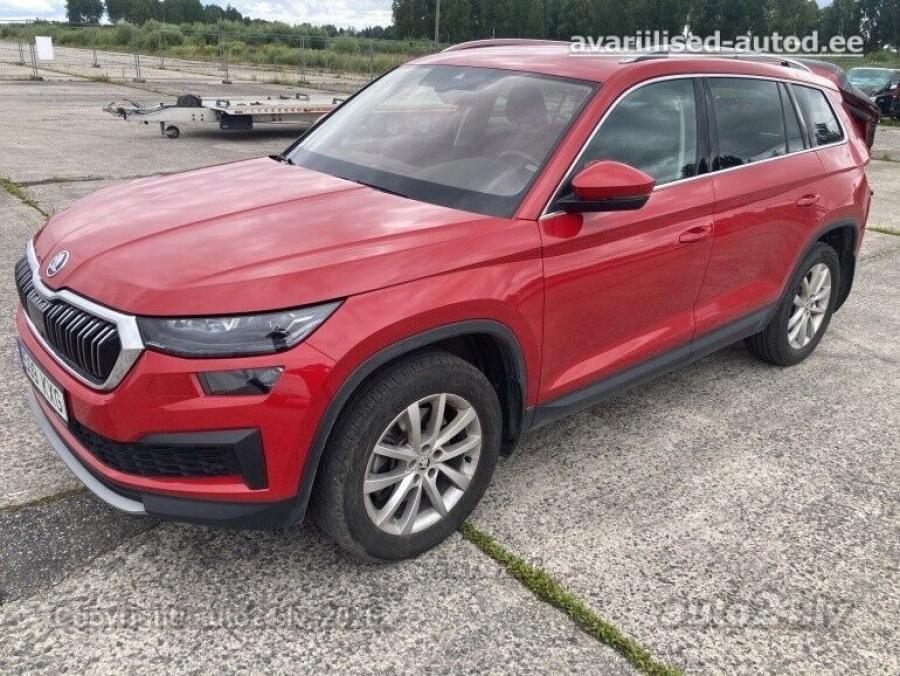 Red Skoda Kodiaq 2024 in Tallinn, with an engine capacity of 2.00 L and mileage of 48 thousand km for 24900 €, photo 1 on AUTOMOTO.COM.LV