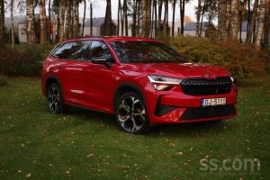 Sarkans Skoda Kodiaq 2025 Rīga, ar dzinēja tilpumu 2.00 L un nobraukumu 28 tūkst. km par 51000 €, foto  vietnē AUTOMOTO.COM.LV