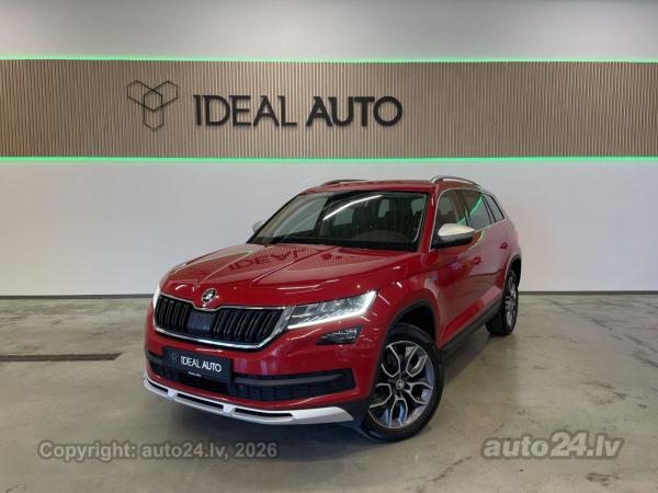Sarkans Skoda Kodiaq 2018 Tallina, ar dzinēja tilpumu 2.00 L un nobraukumu 97 tūkst. km par 19990 €, foto  vietnē AUTOMOTO.COM.LV