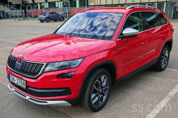 Red Skoda Kodiaq 2018 in Riga, with an engine capacity of 1.50 L and mileage of 88 thousand km for 25500 €, photo 1 on AUTOMOTO.COM.LV