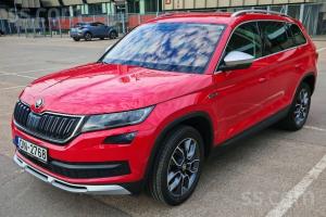 Sarkans Skoda Kodiaq 2018 Rīga, ar dzinēja tilpumu 1.50 L un nobraukumu 88 tūkst. km par 25500 €, foto  vietnē AUTOMOTO.COM.LV