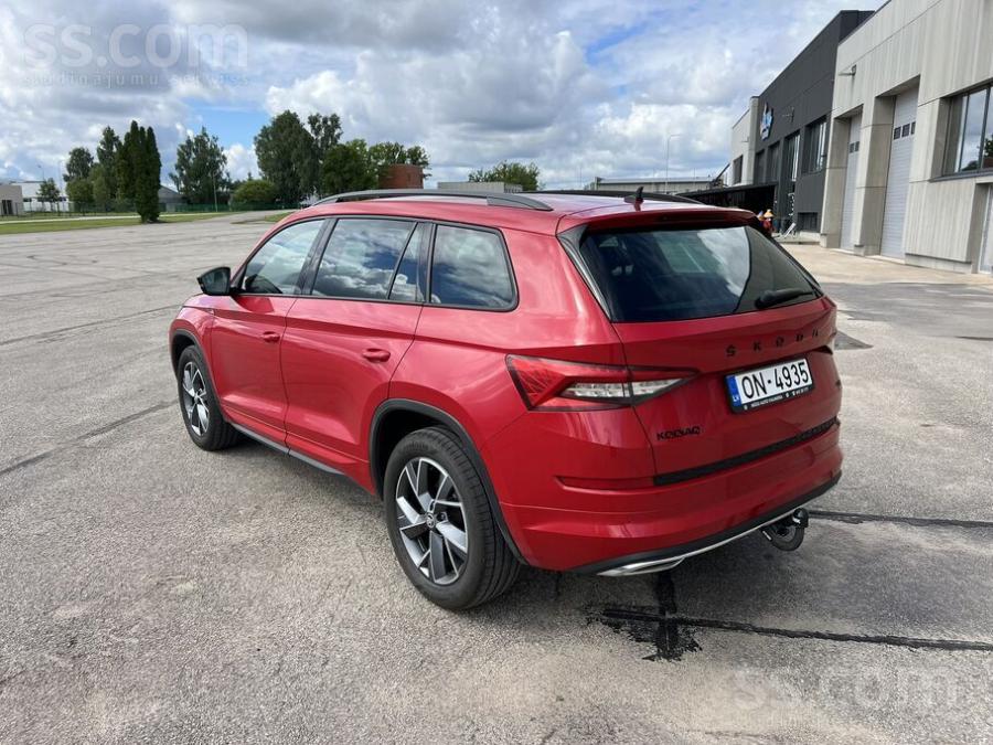 Sarkans Skoda Kodiaq 2019 Rīga, ar dzinēja tilpumu 2.00 L un nobraukumu 196 tūkst. km par 18500 €, foto 5 vietnē AUTOMOTO.COM.LV
