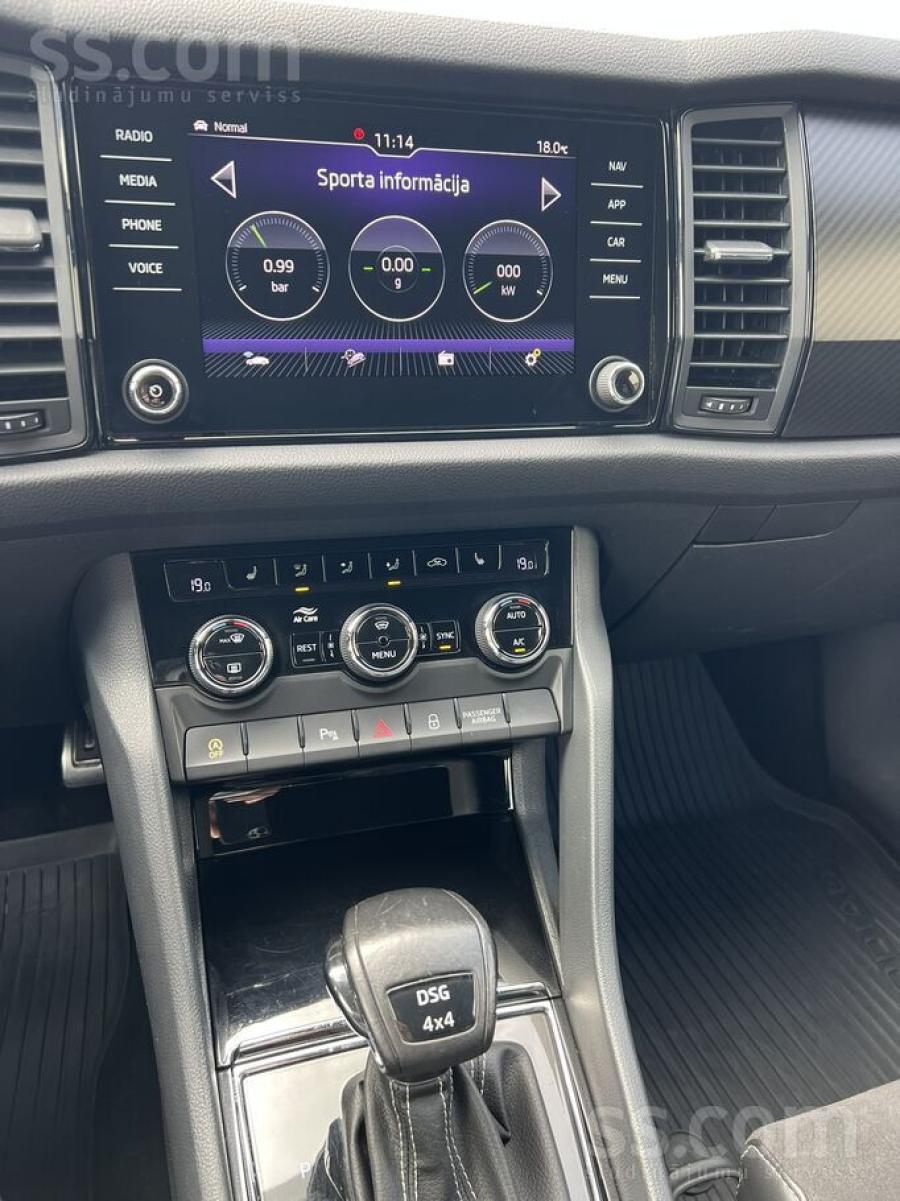 Sarkans Skoda Kodiaq 2019 Rīga, ar dzinēja tilpumu 2.00 L un nobraukumu 196 tūkst. km par 18500 €, foto 15 vietnē AUTOMOTO.COM.LV