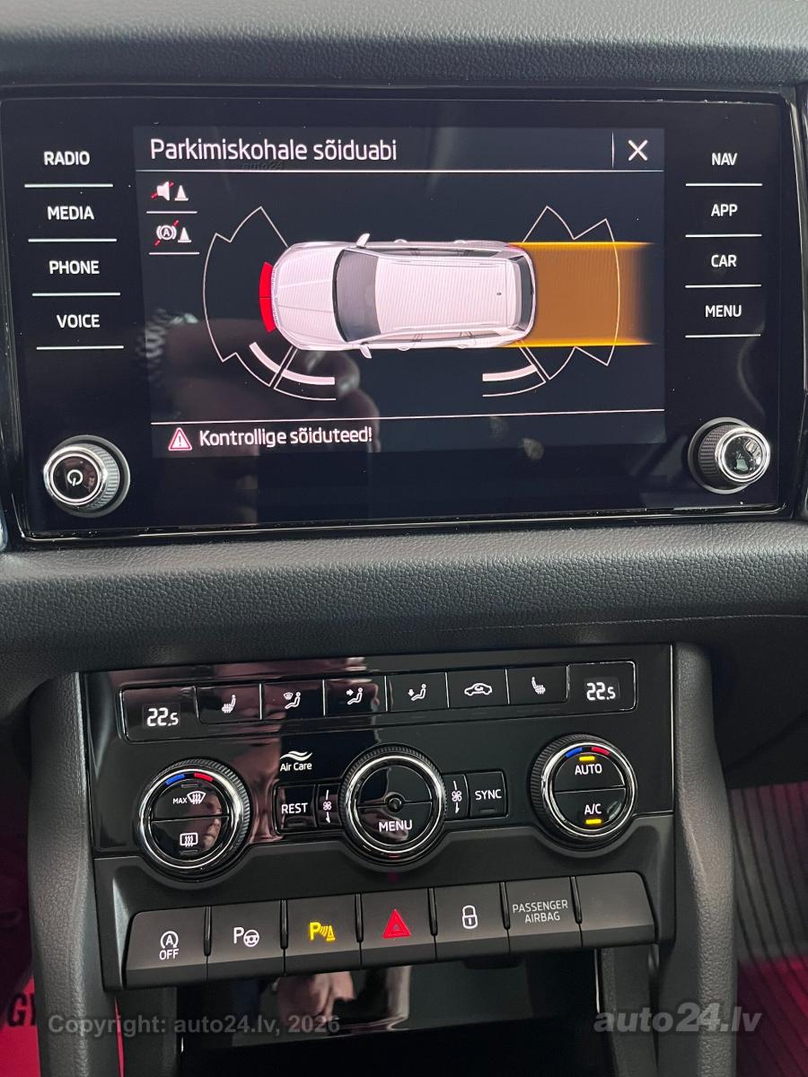 Red Skoda Kodiaq 2022 in Tallinn, with an engine capacity of 1.50 L and mileage of 138 thousand km for 23990 €, photo 15 on AUTOMOTO.COM.LV