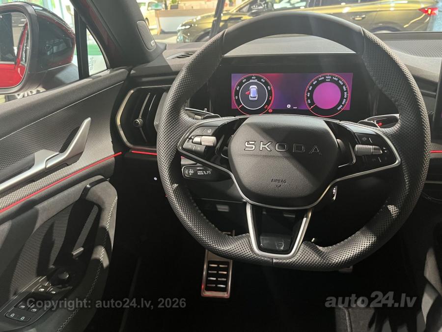 Red Skoda Kodiaq 2026 in Tallinn, with an engine capacity of 2.00 L and mileage of 0 thousand km for 49900 €, photo 11 on AUTOMOTO.COM.LV
