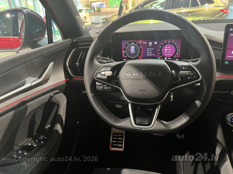Red Skoda Kodiaq 2026 in Tallinn, with an engine capacity of 2.00 L and mileage of 0 thousand km for 49900 €, photo 13 on AUTOMOTO.COM.LV