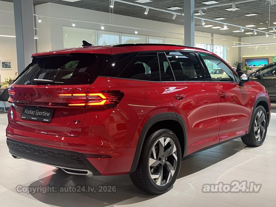 Red Skoda Kodiaq 2026 in Tallinn, with an engine capacity of 2.00 L and mileage of 0 thousand km for 49900 €, photo 30 on AUTOMOTO.COM.LV