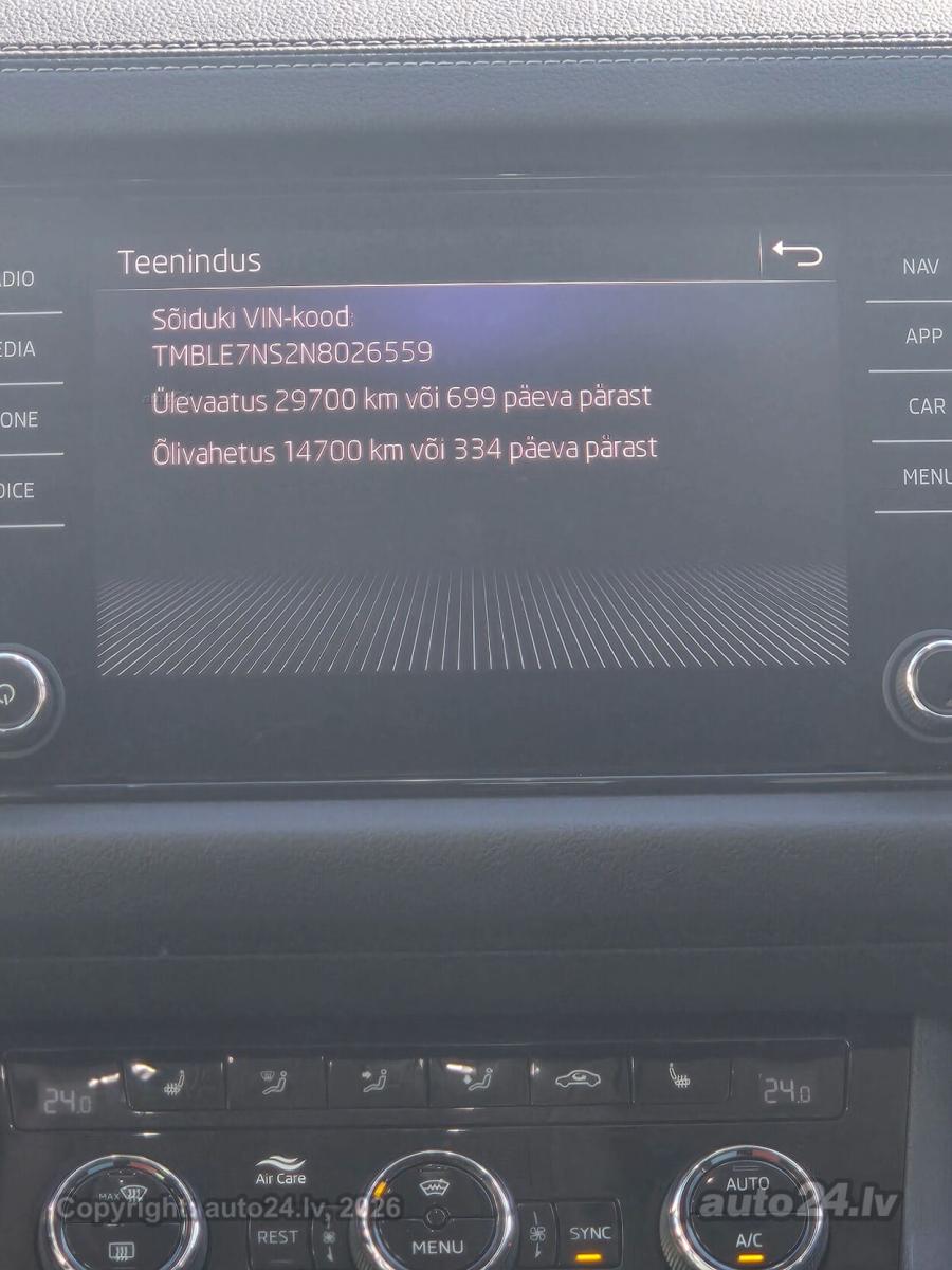 Skoda Kodiaq 2022 in Tallinn, with an engine capacity of 2.00 L and mileage of 54 thousand km for 34500 €, photo 15 on AUTOMOTO.COM.LV