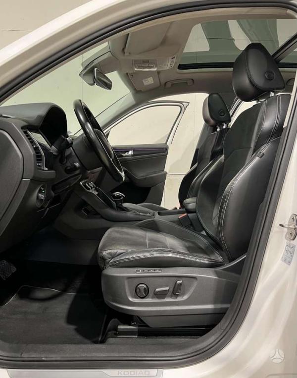 White Skoda Kodiaq 2017 in Klaipeda, with an engine capacity of 1.97 L and mileage of 185 thousand km for 18500 €, photo 6 on AUTOMOTO.COM.LV