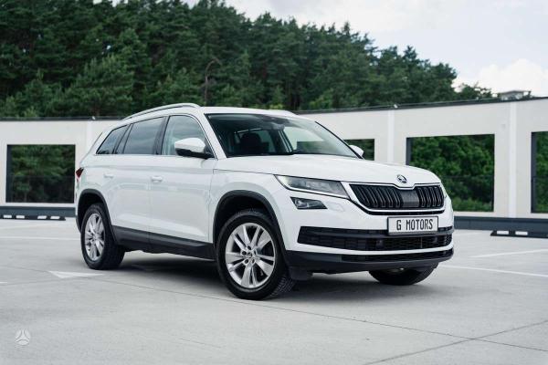 White Skoda Kodiaq 2017 in Vilnius, with an engine capacity of 1.97 L and mileage of 195 thousand km for 17990 €, photo 1 on AUTOMOTO.COM.LV