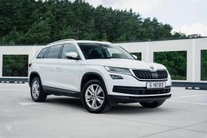 White Skoda Kodiaq 2017 in Vilnius, with an engine capacity of 1.97 L and mileage of 195 thousand km for 17990 €, photo  on AUTOMOTO.COM.LV