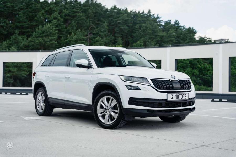 White Skoda Kodiaq 2017 in Vilnius, with an engine capacity of 1.97 L and mileage of 195 thousand km for 17990 €, photo 1 on AUTOMOTO.COM.LV