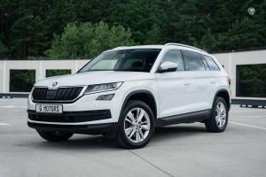White Skoda Kodiaq 2017 in Vilnius, with an engine capacity of 1.97 L and mileage of 195 thousand km for 17990 €, photo 7 on AUTOMOTO.COM.LV