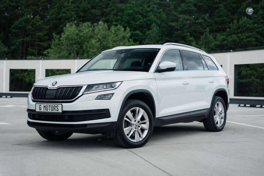 White Skoda Kodiaq 2017 in Vilnius, with an engine capacity of 1.97 L and mileage of 195 thousand km for 17990 €, photo 7 on AUTOMOTO.COM.LV