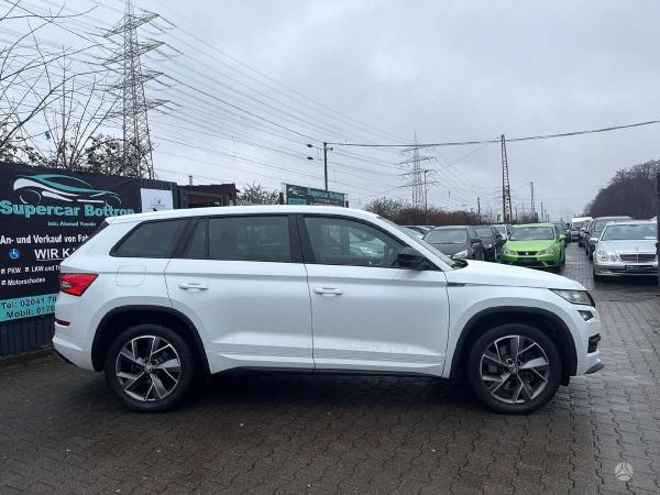 White Skoda Kodiaq 2018 in Vilnius, with an engine capacity of 1.97 L and mileage of 186 thousand km for 22900 €, photo 3 on AUTOMOTO.COM.LV