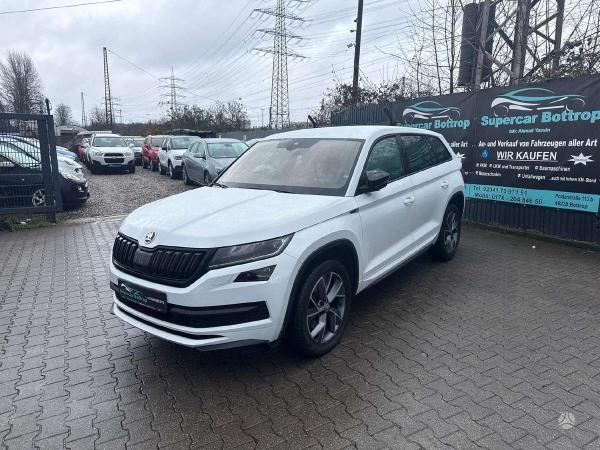 White Skoda Kodiaq 2018 in Vilnius, with an engine capacity of 1.97 L and mileage of 186 thousand km for 22900 €, photo 4 on AUTOMOTO.COM.LV