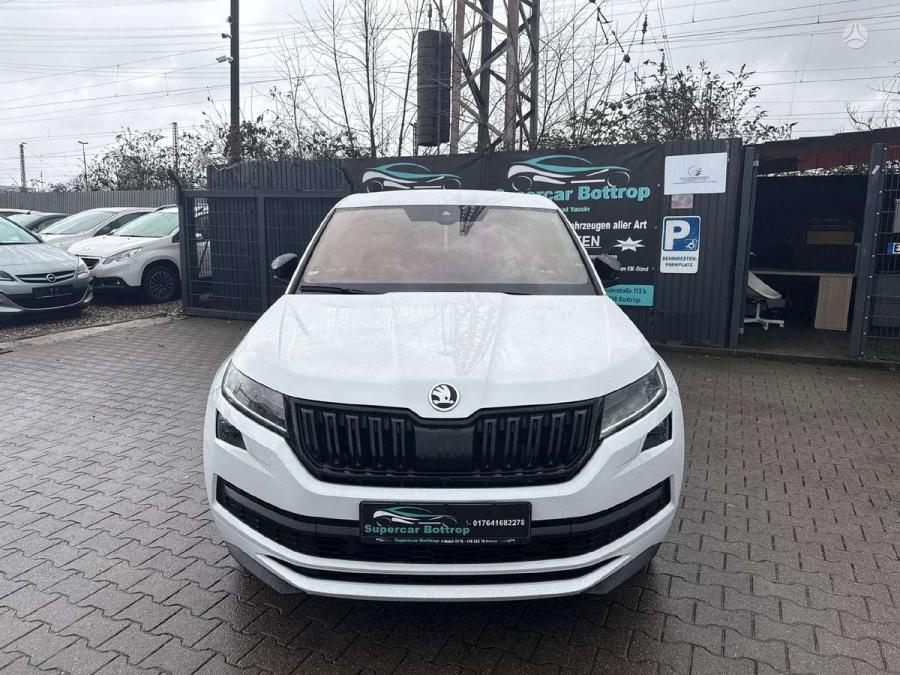 White Skoda Kodiaq 2018 in Vilnius, with an engine capacity of 1.97 L and mileage of 186 thousand km for 22900 €, photo 6 on AUTOMOTO.COM.LV