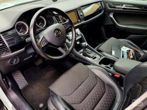 White Skoda Kodiaq 2018 in Vilnius, with an engine capacity of 2.00 L and mileage of 142 thousand km for 19800 €, photo 13 on AUTOMOTO.COM.LV