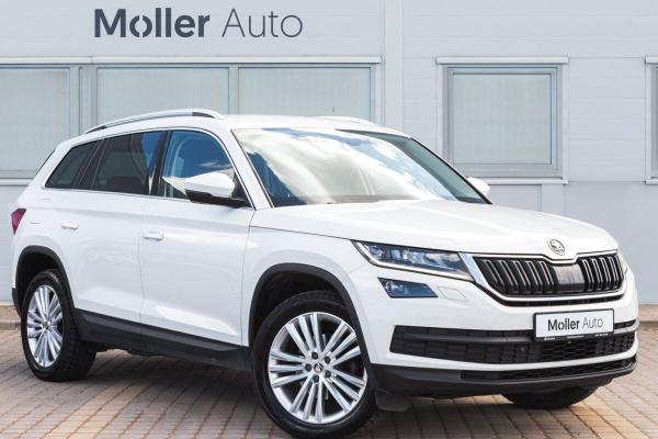 White Skoda Kodiaq 2018 in Ventspils, with an engine capacity of 2.00 L and mileage of 241 thousand km for 17850 €, photo 7 on AUTOMOTO.COM.LV